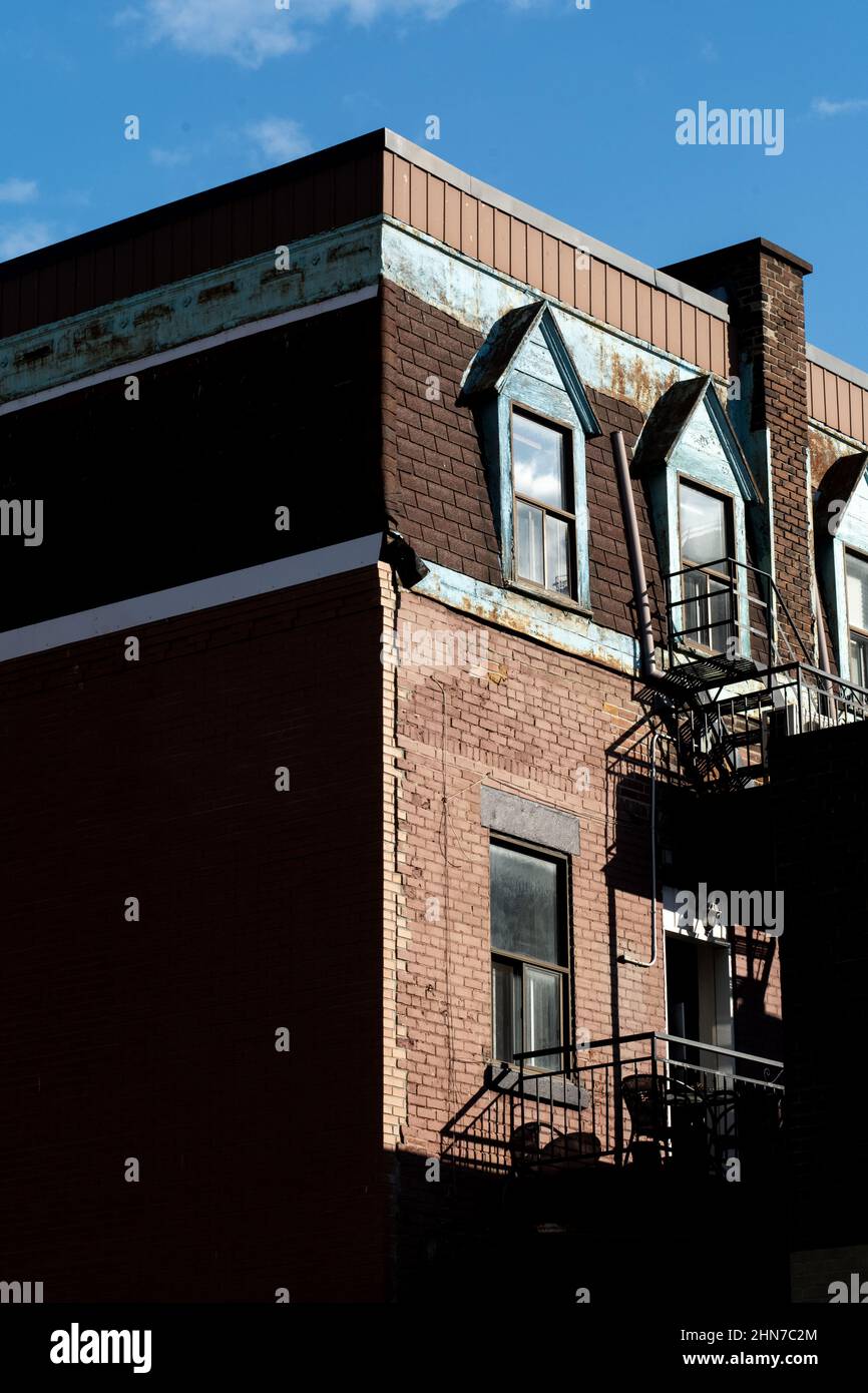 Vertical shot of the architectural details of Montreal, Canada Stock ...