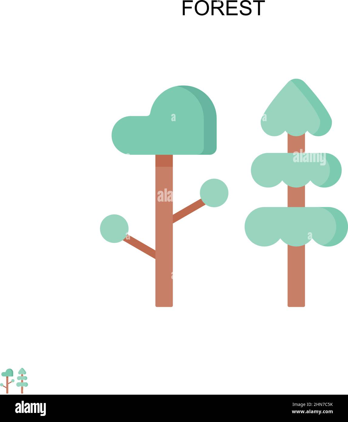 Forest Simple vector icon. Illustration symbol design template for web ...