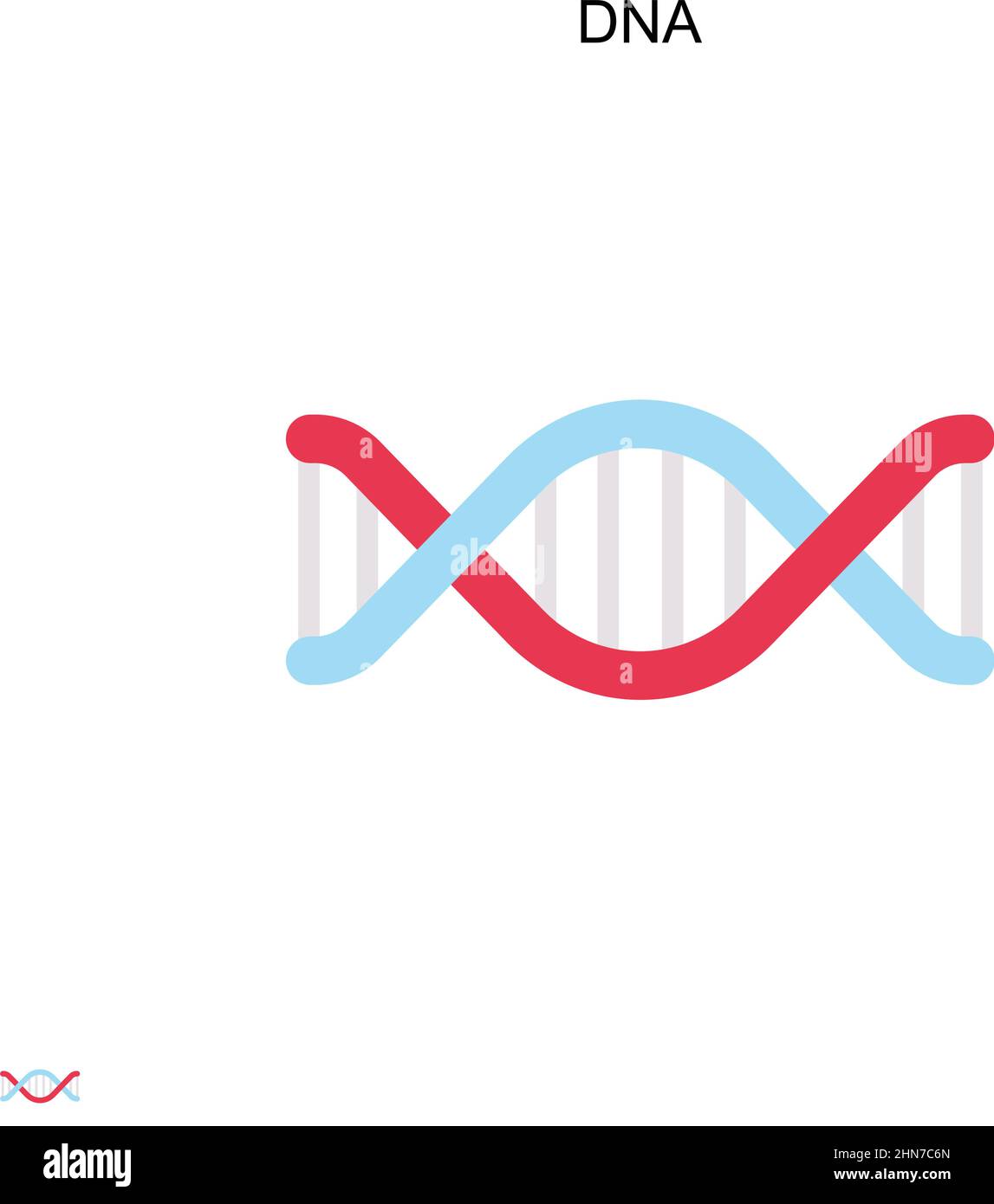 Dna Simple vector icon. Illustration symbol design template for web ...