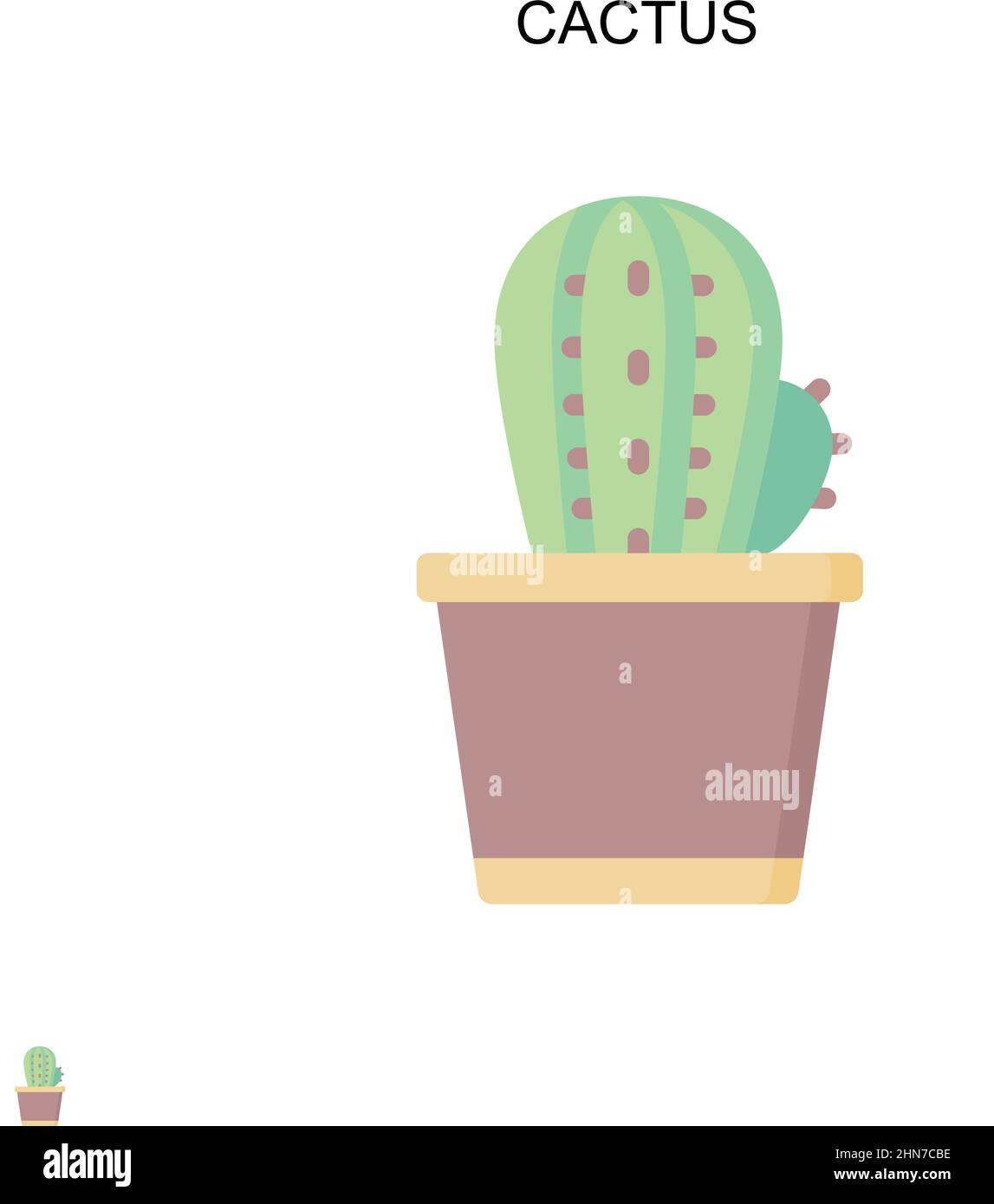 Cactus Simple vector icon. Illustration symbol design template for web ...