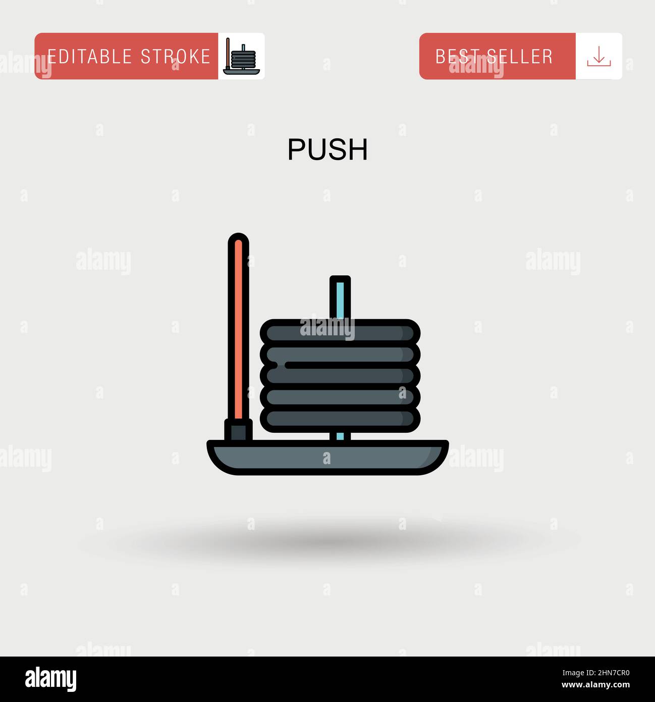 Push Simple vector icon Stock Vector Image & Art - Alamy