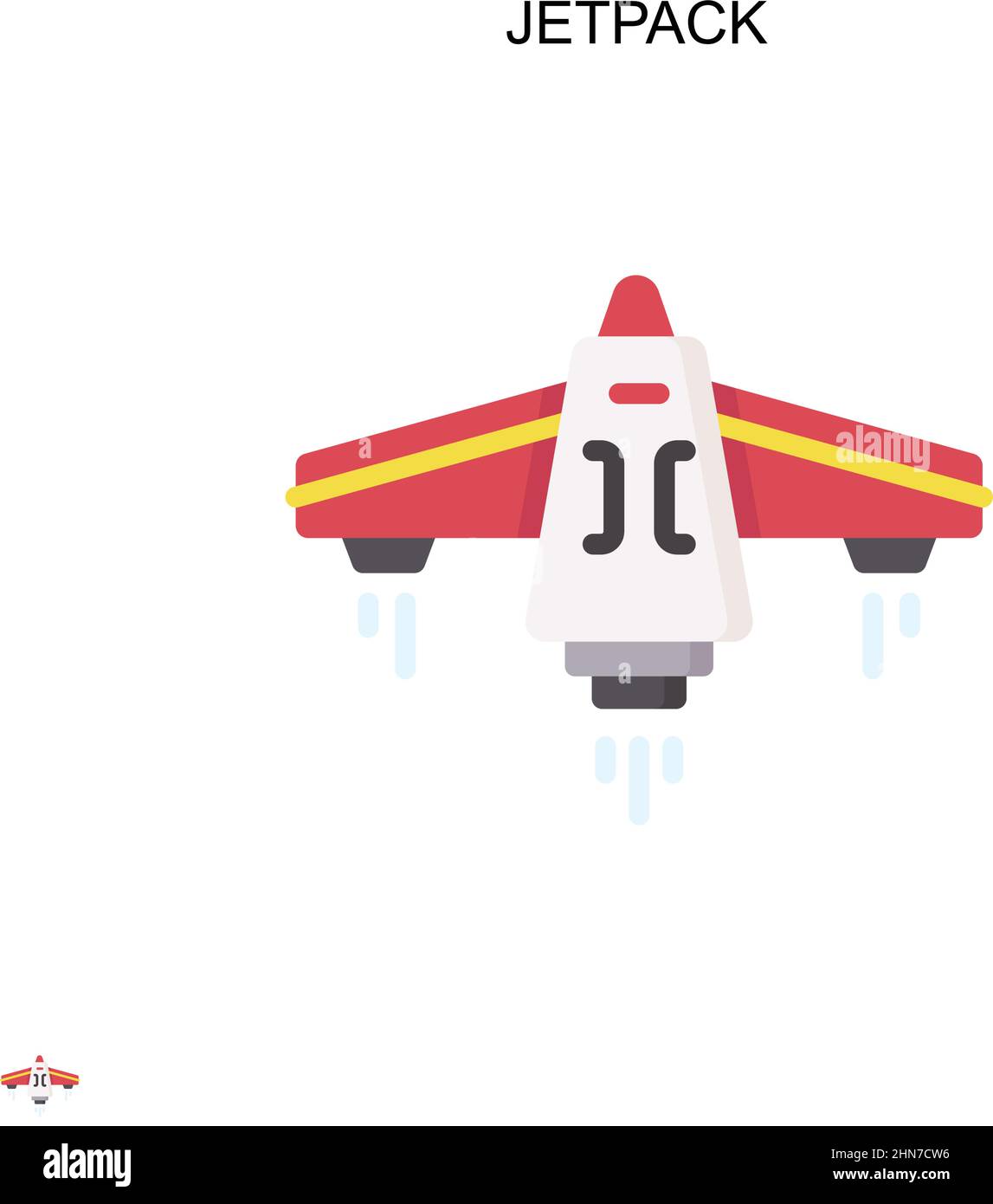 Jetpack Simple vector icon. Illustration symbol design template for web ...