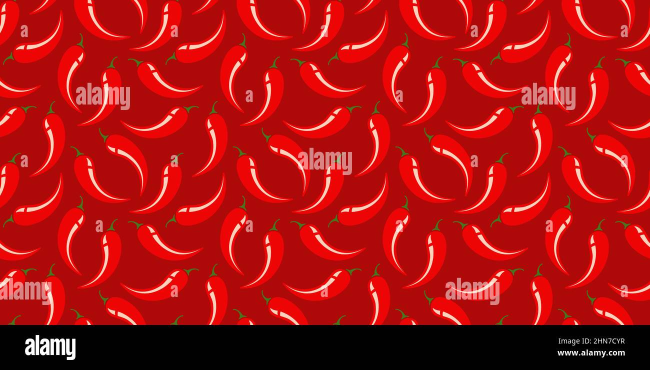 Vector seamless pattern of chilli pattern. Vector pattern with hot ...