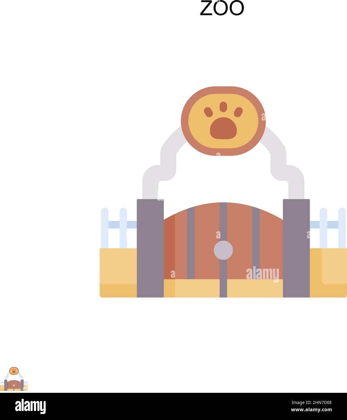 Zoo Simple vector icon. Illustration symbol design template for web ...