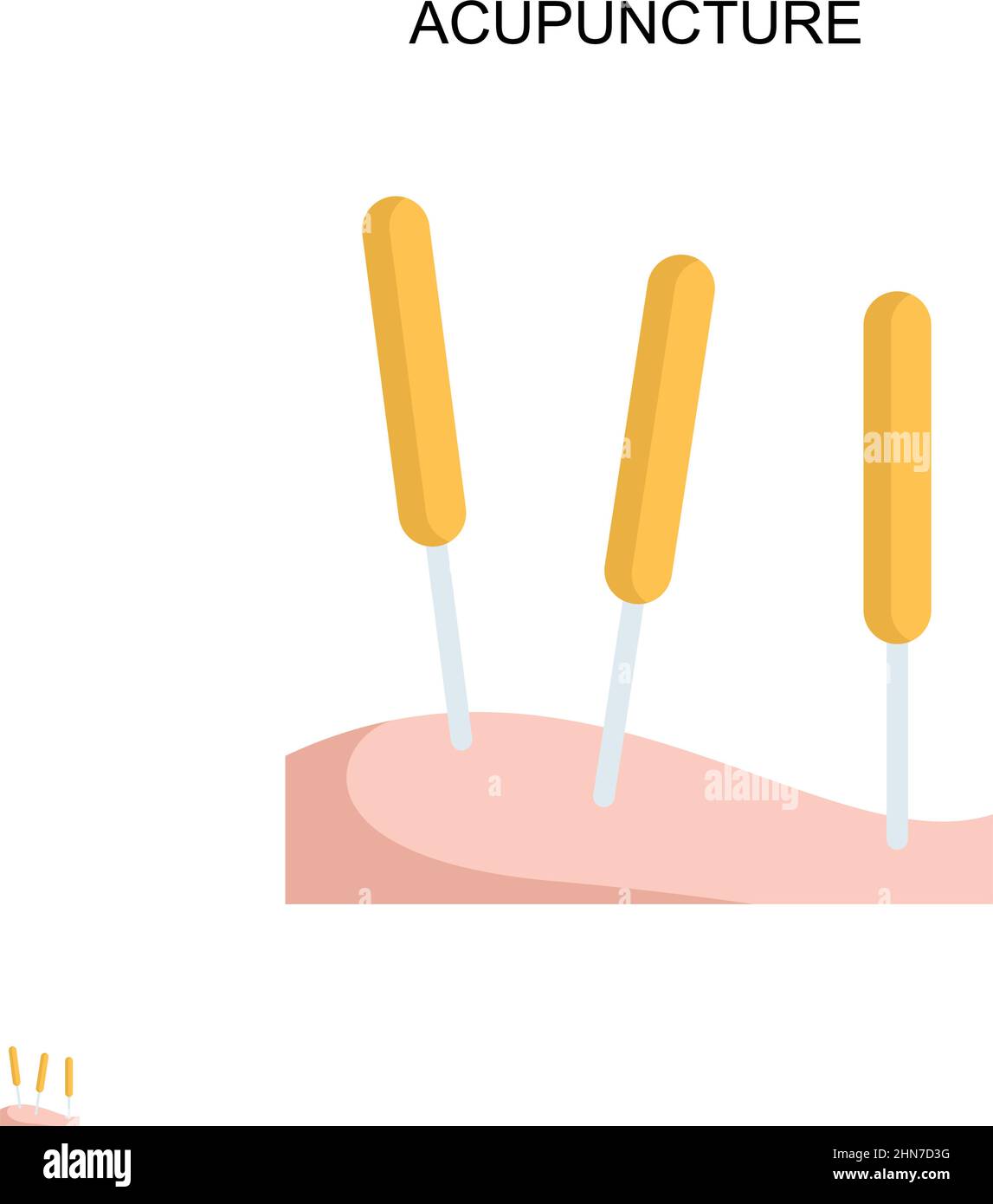 Acupuncture Simple vector icon. Illustration symbol design template for ...