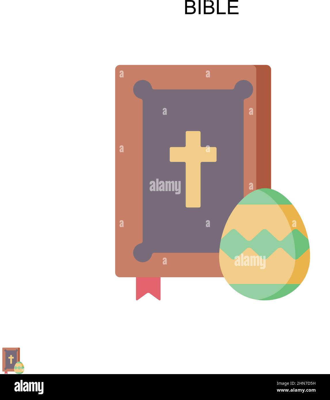 Bible Simple vector icon. Illustration symbol design template for web ...