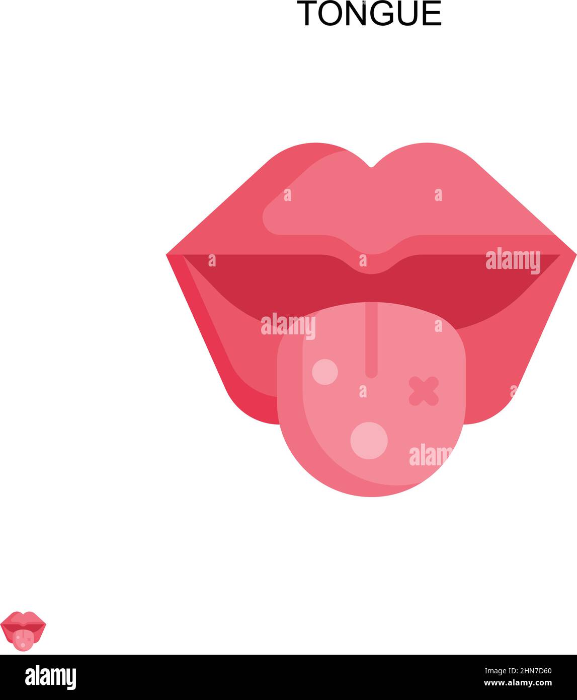 Tongue Simple vector icon. Illustration symbol design template for web ...