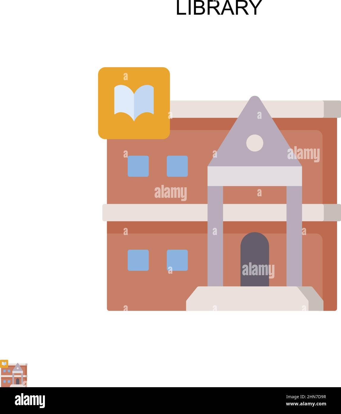 Library Simple vector icon. Illustration symbol design template for web ...