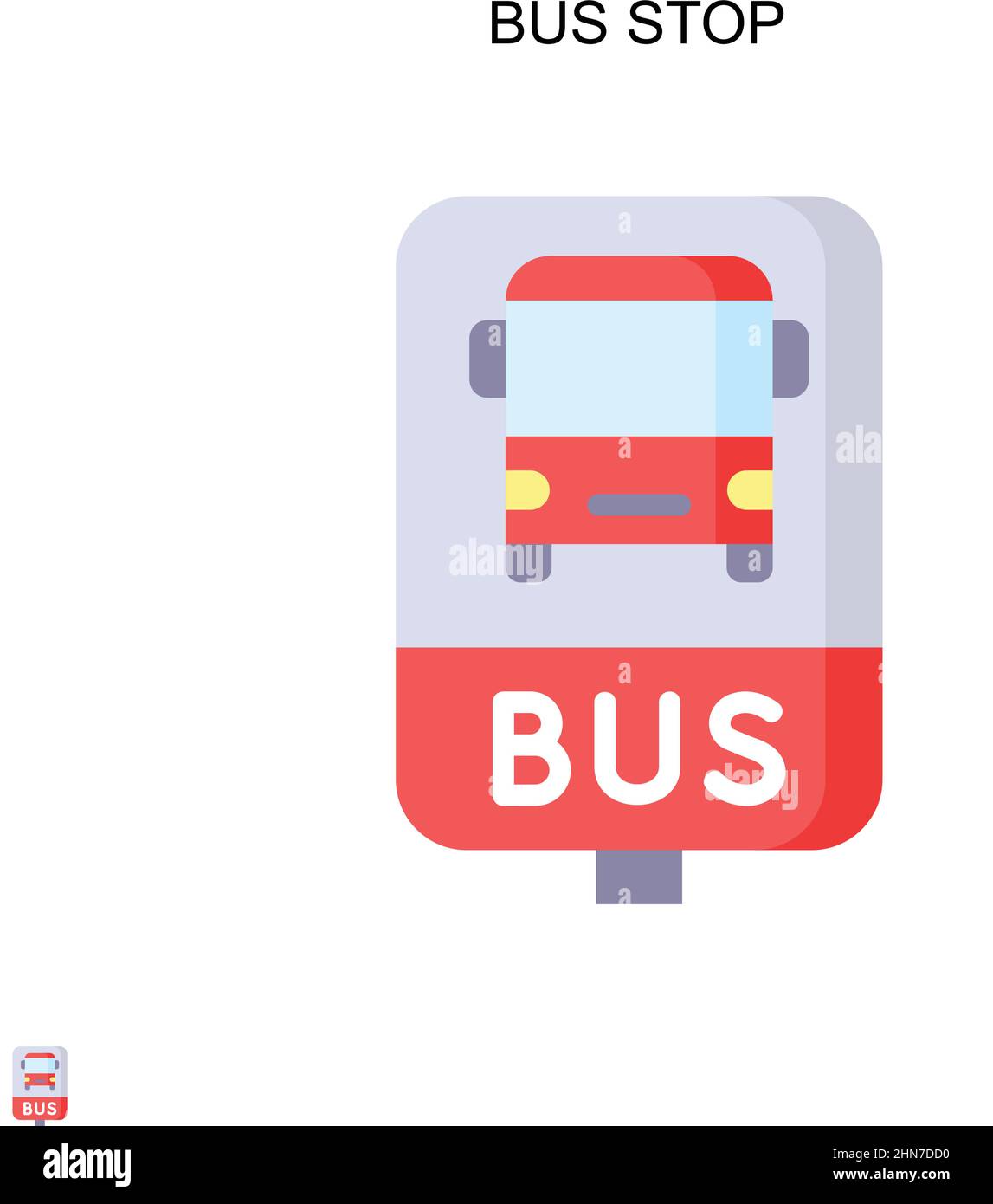 Bus stop Simple vector icon. Illustration symbol design template for ...