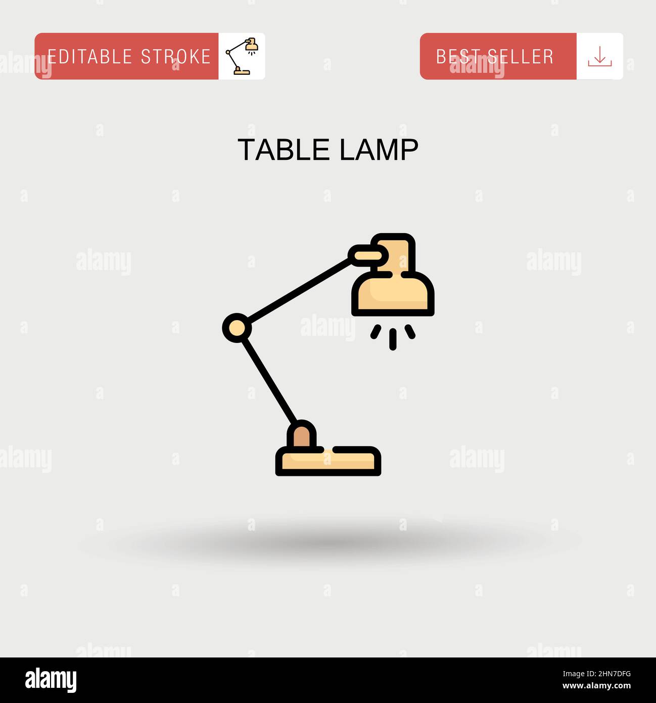 Modern table lamp Stock Vector Images - Alamy