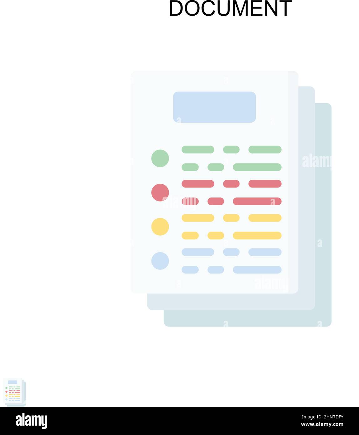 Document Simple vector icon. Illustration symbol design template for ...