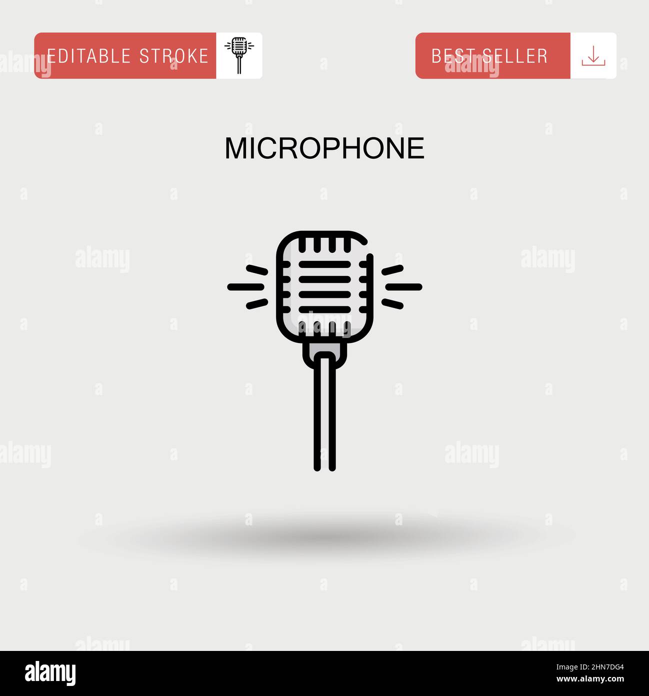 Microphone Simple vector icon Stock Vector Image & Art - Alamy