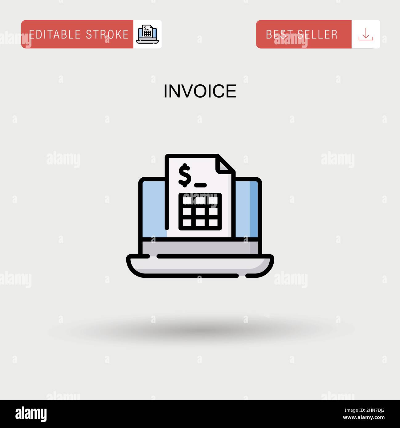 Invoice Simple vector icon Stock Vector Image & Art - Alamy