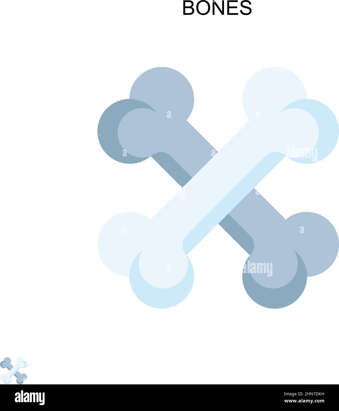 Bones Simple vector icon. Illustration symbol design template for web ...