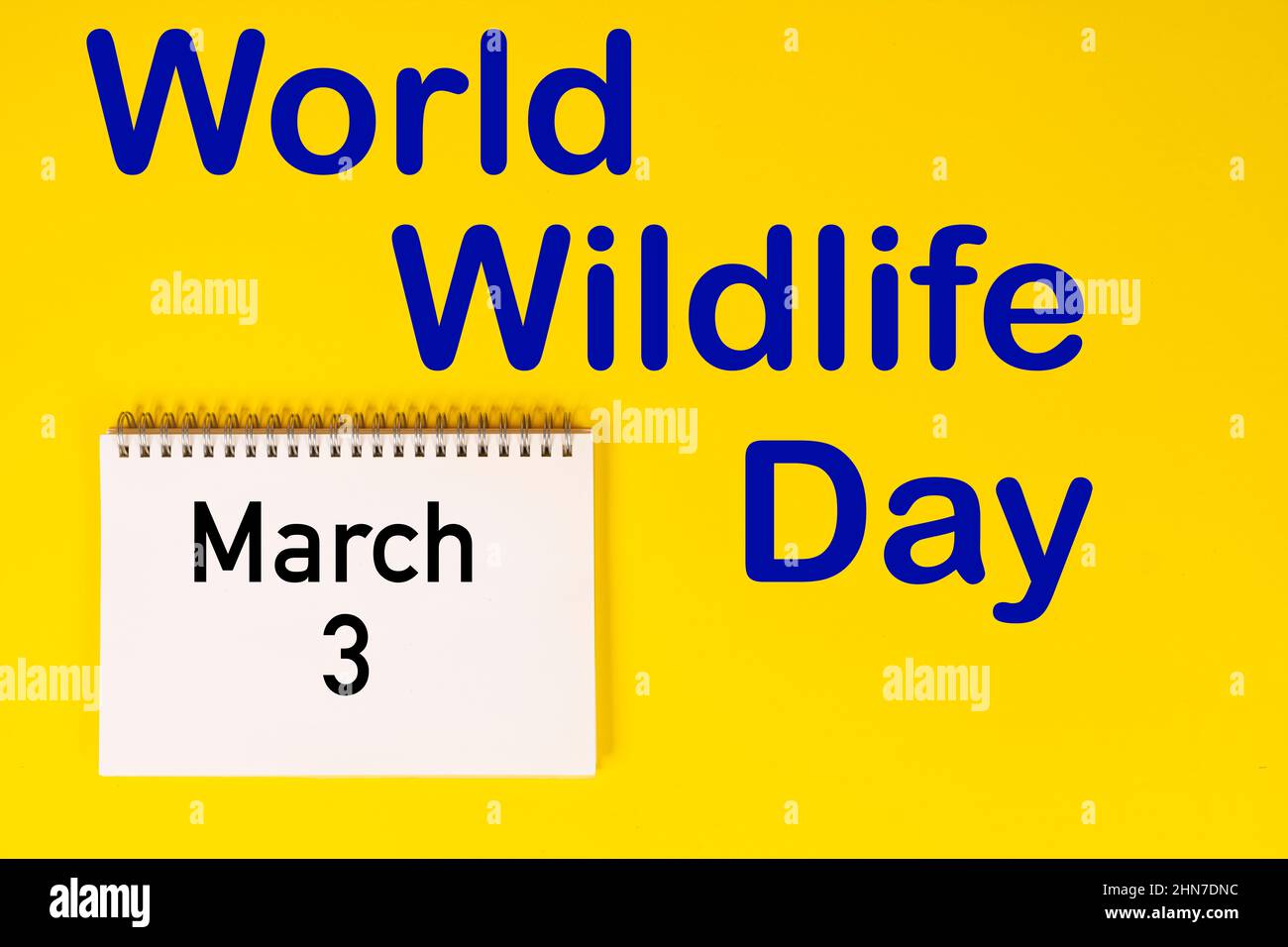 the concept of celebrating the World Wildlife Day the March 3 Stock ...
