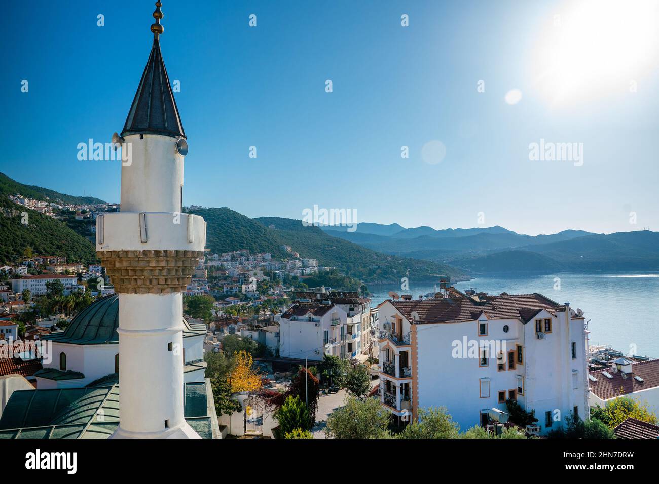 Beautiful european landscape. Nice view of the beautiful tower, city ...