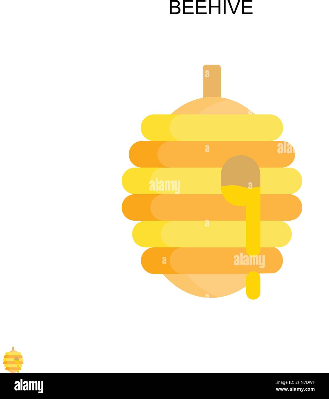 Beehive Simple vector icon. Illustration symbol design template for web ...