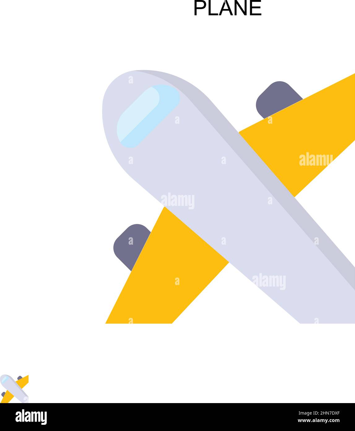 Plane Simple vector icon. Illustration symbol design template for web ...