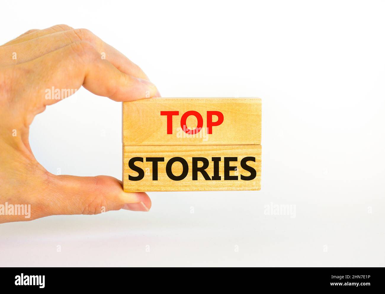 Top stories symbol. Concept words Top stories on wooden blocks on a ...