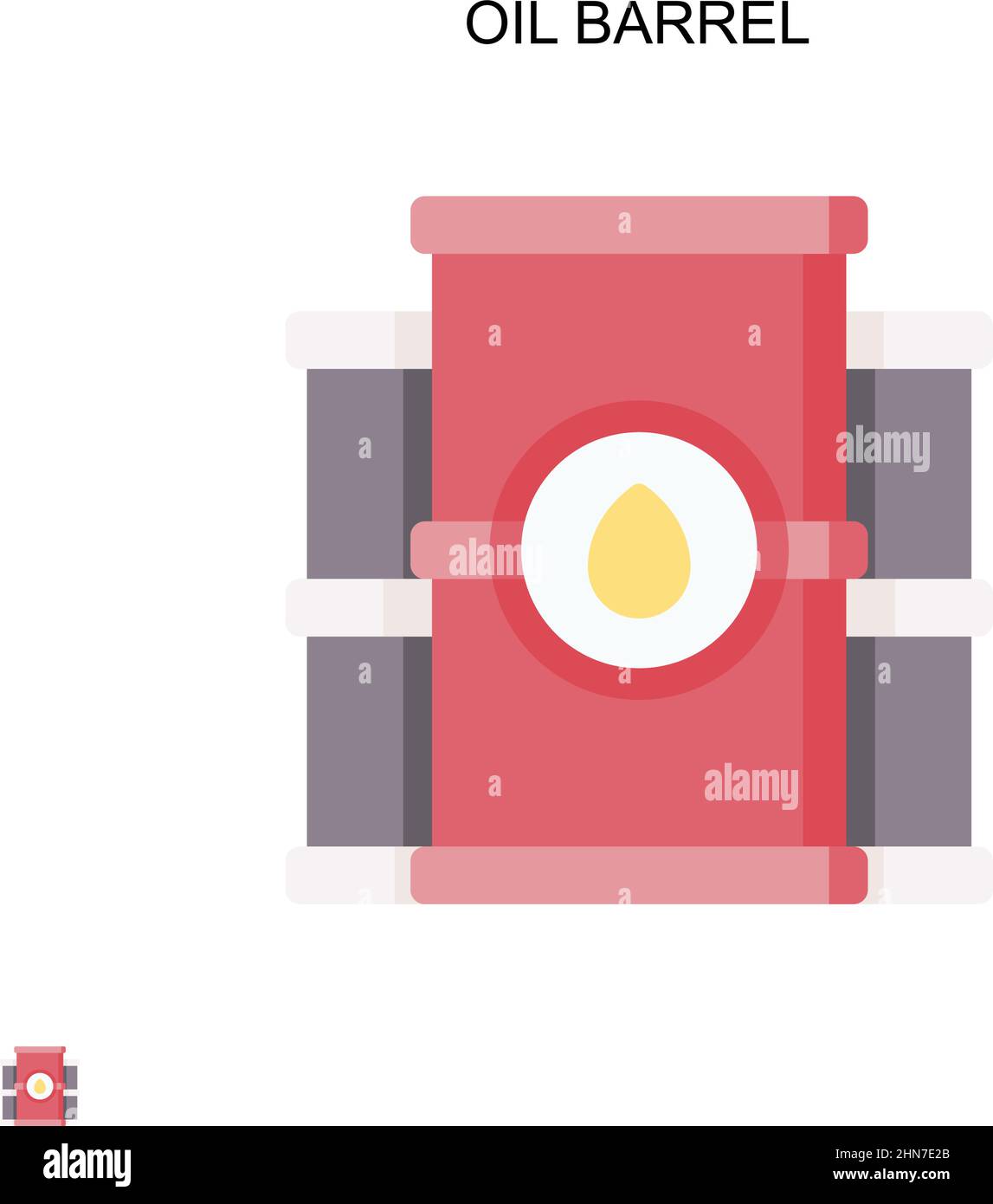 Oil barrel Simple vector icon. Illustration symbol design template for ...