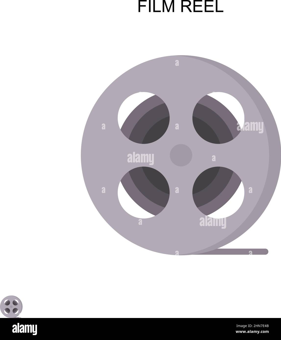 Film reel Simple vector icon. Illustration symbol design template for ...