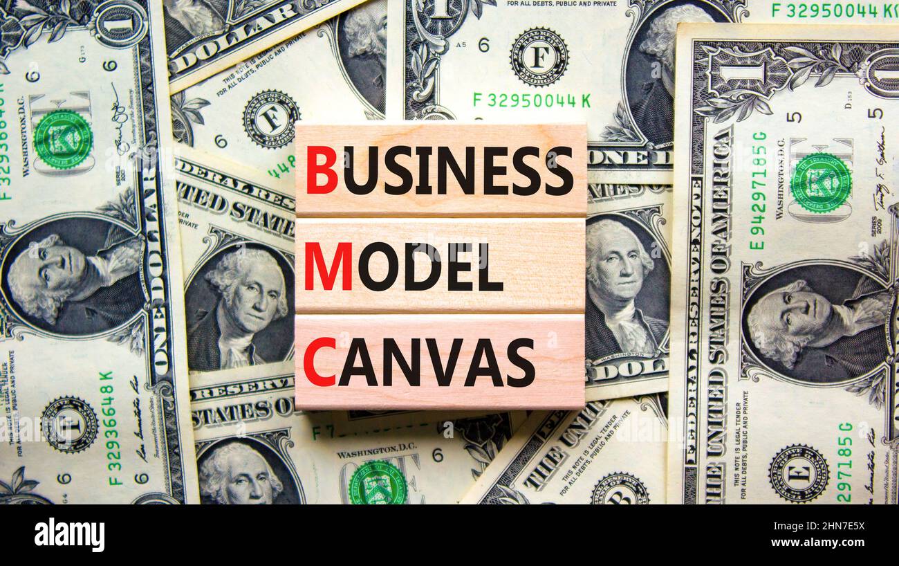 BMC business model canvas symbol. Concept words BMC business model ...