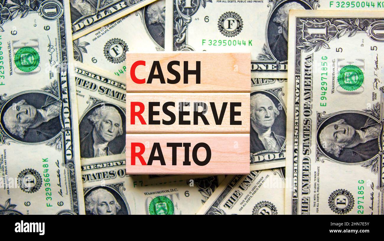 CRR cash reserve ratio symbol. Concept words CRR cash reserve ratio on ...