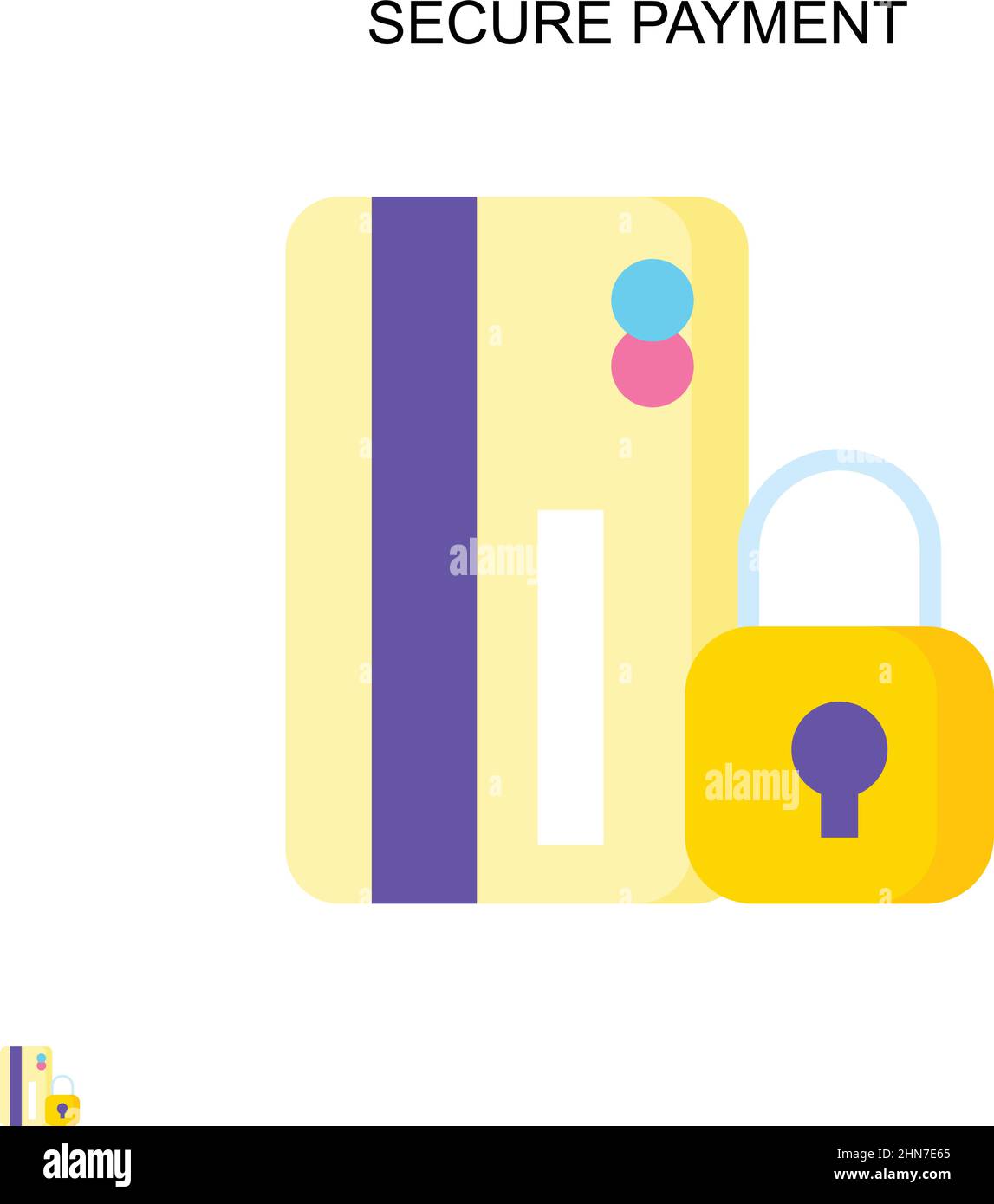 Secure payment Simple vector icon. Illustration symbol design template ...