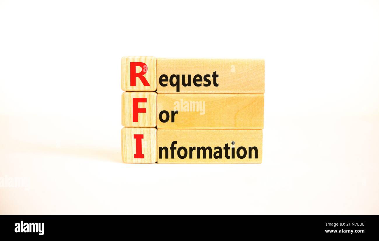 RFI request for information symbol. Concept words RFI request for ...