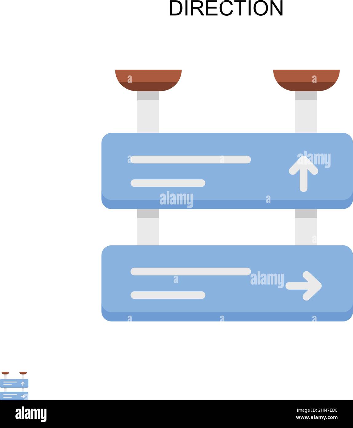 Direction Simple vector icon. Illustration symbol design template for ...