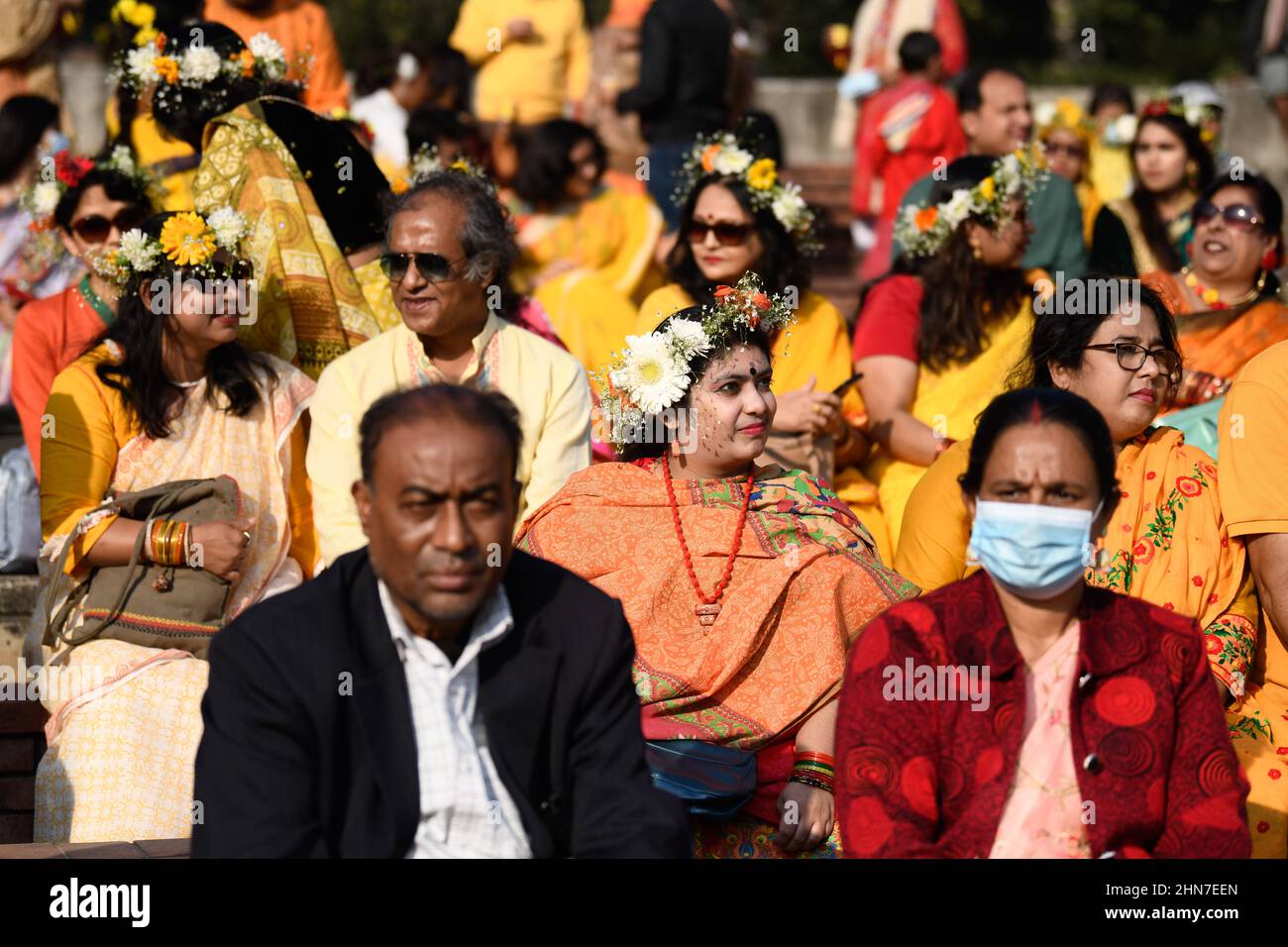 Bangladeshi people celebrate the Pahela Falgun (First day of the spring ...