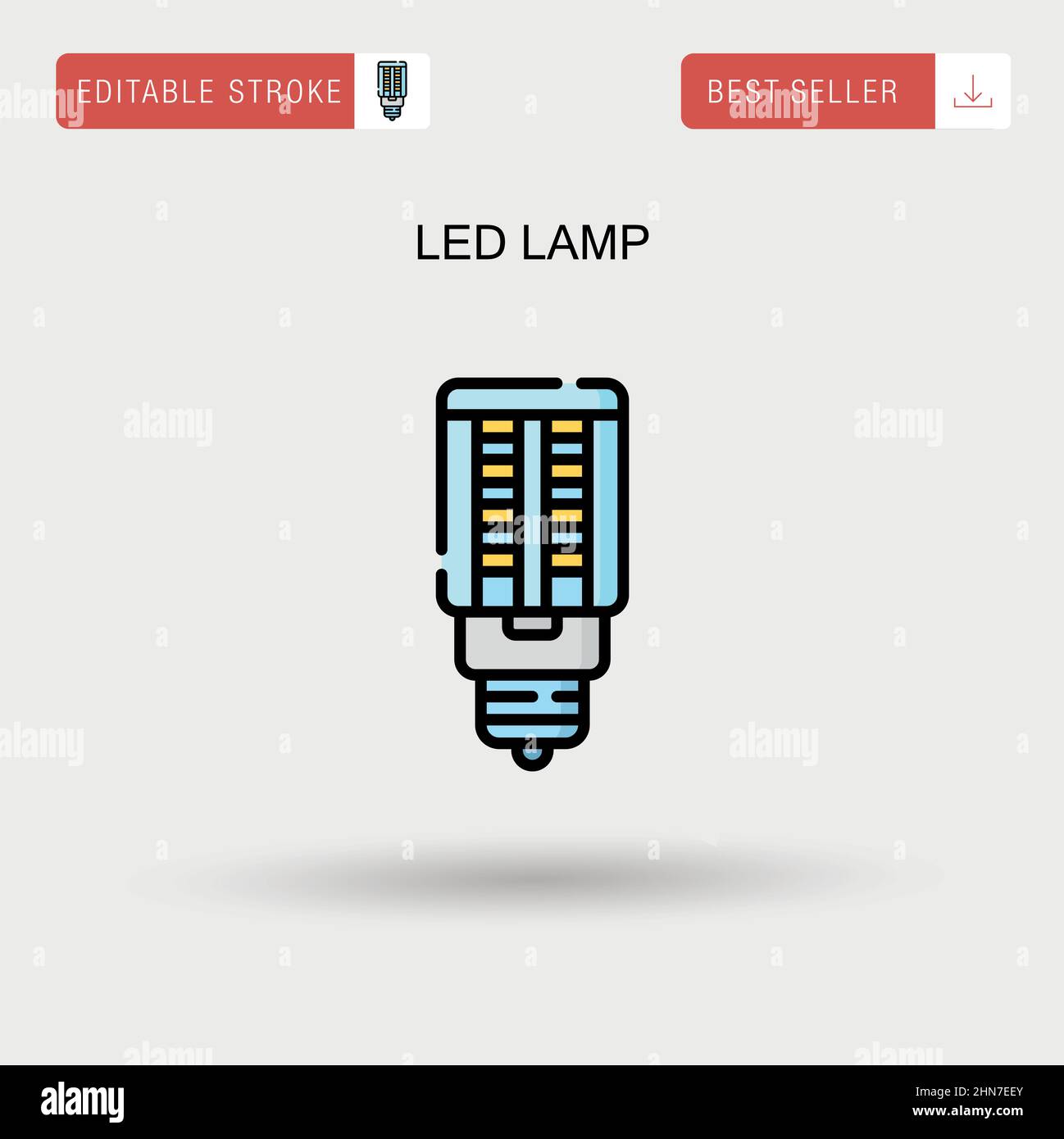Led lamp Simple vector icon Stock Vector Image & Art - Alamy
