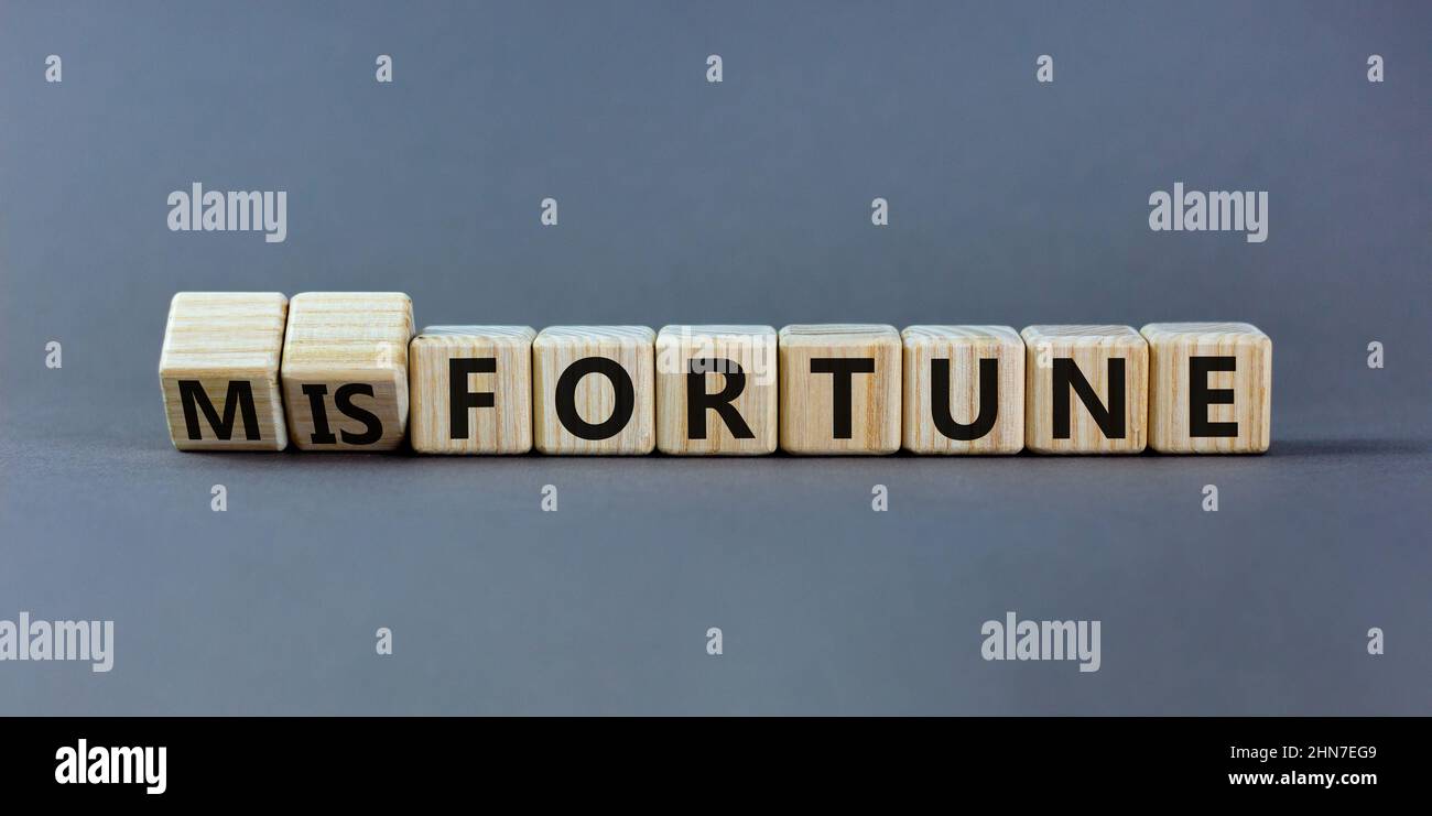 Fortune or misfortune symbol. Turned wooden cubes and changed the ...