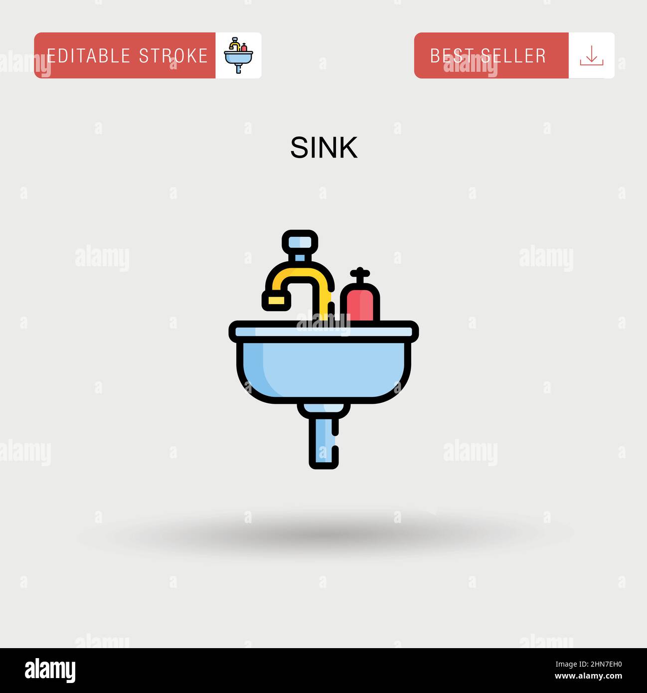 Sink Simple vector icon Stock Vector Image & Art - Alamy