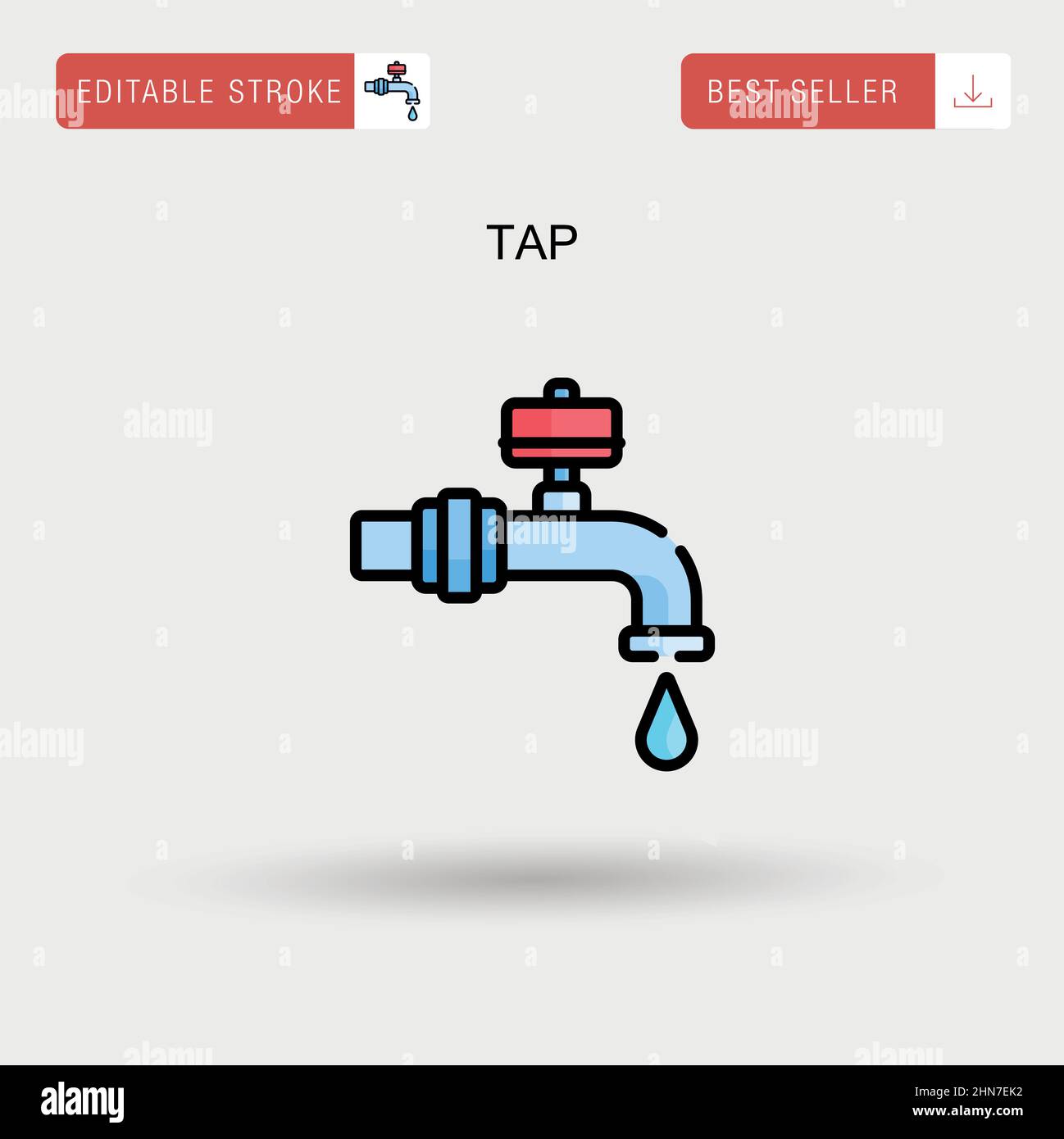 Pure water tap icon vector hi-res stock photography and images - Alamy