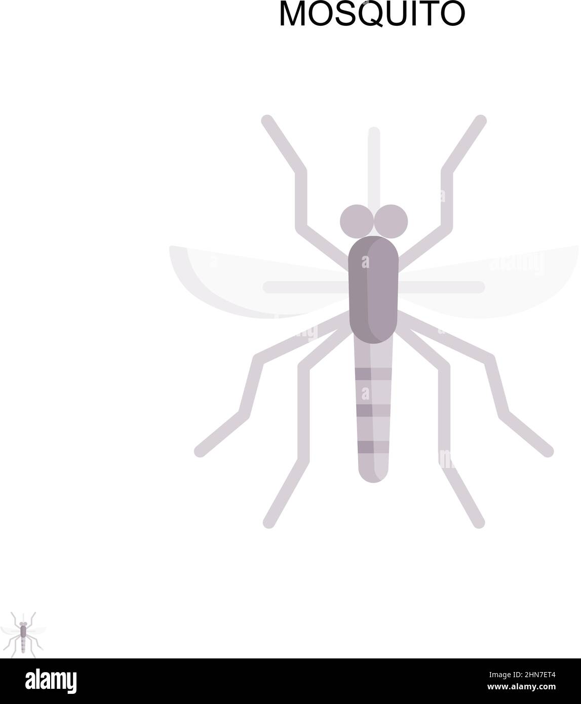 Mosquito Simple vector icon. Illustration symbol design template for ...