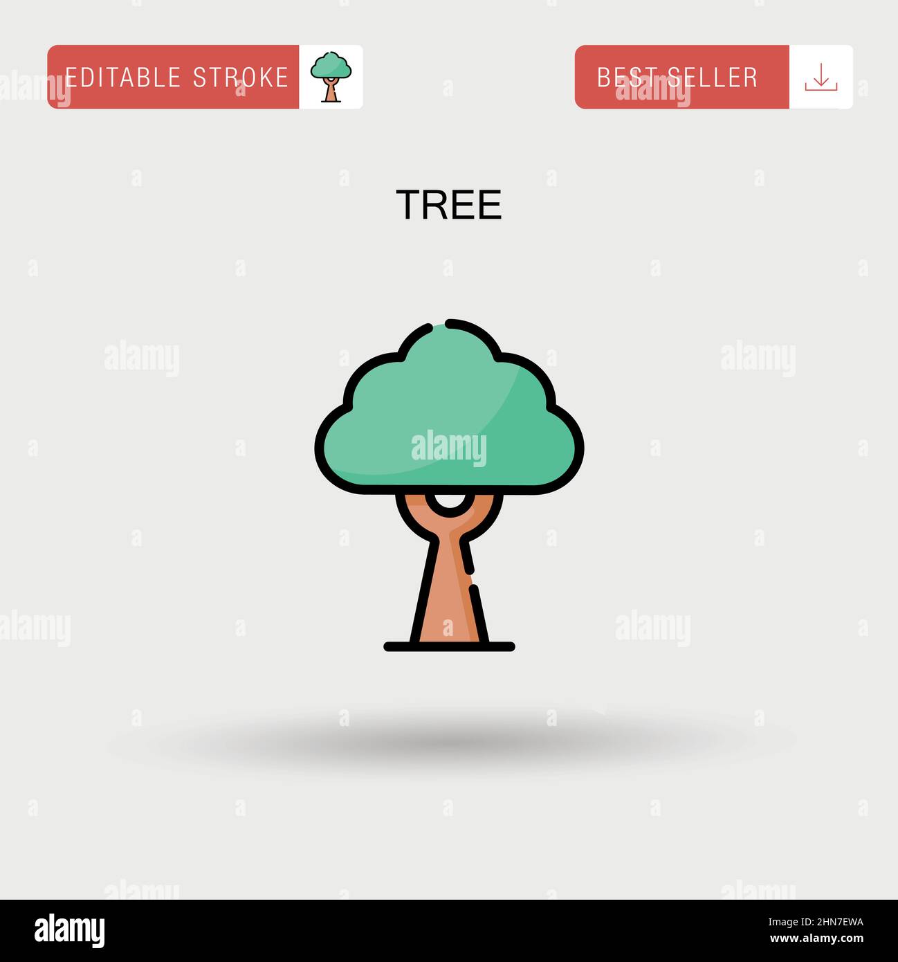 Tree Simple vector icon Stock Vector Image & Art - Alamy