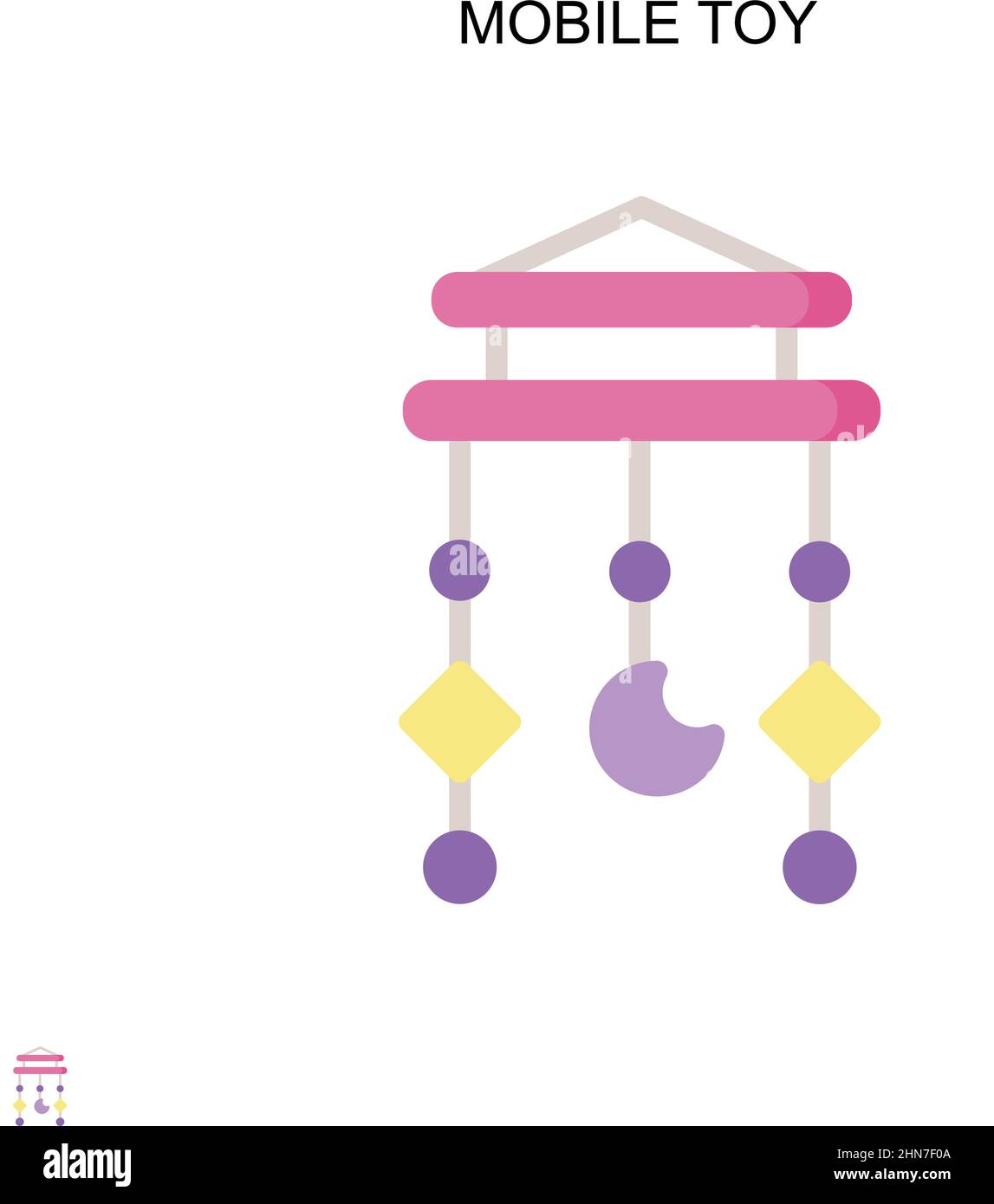 Mobile toy Simple vector icon. Illustration symbol design template for ...