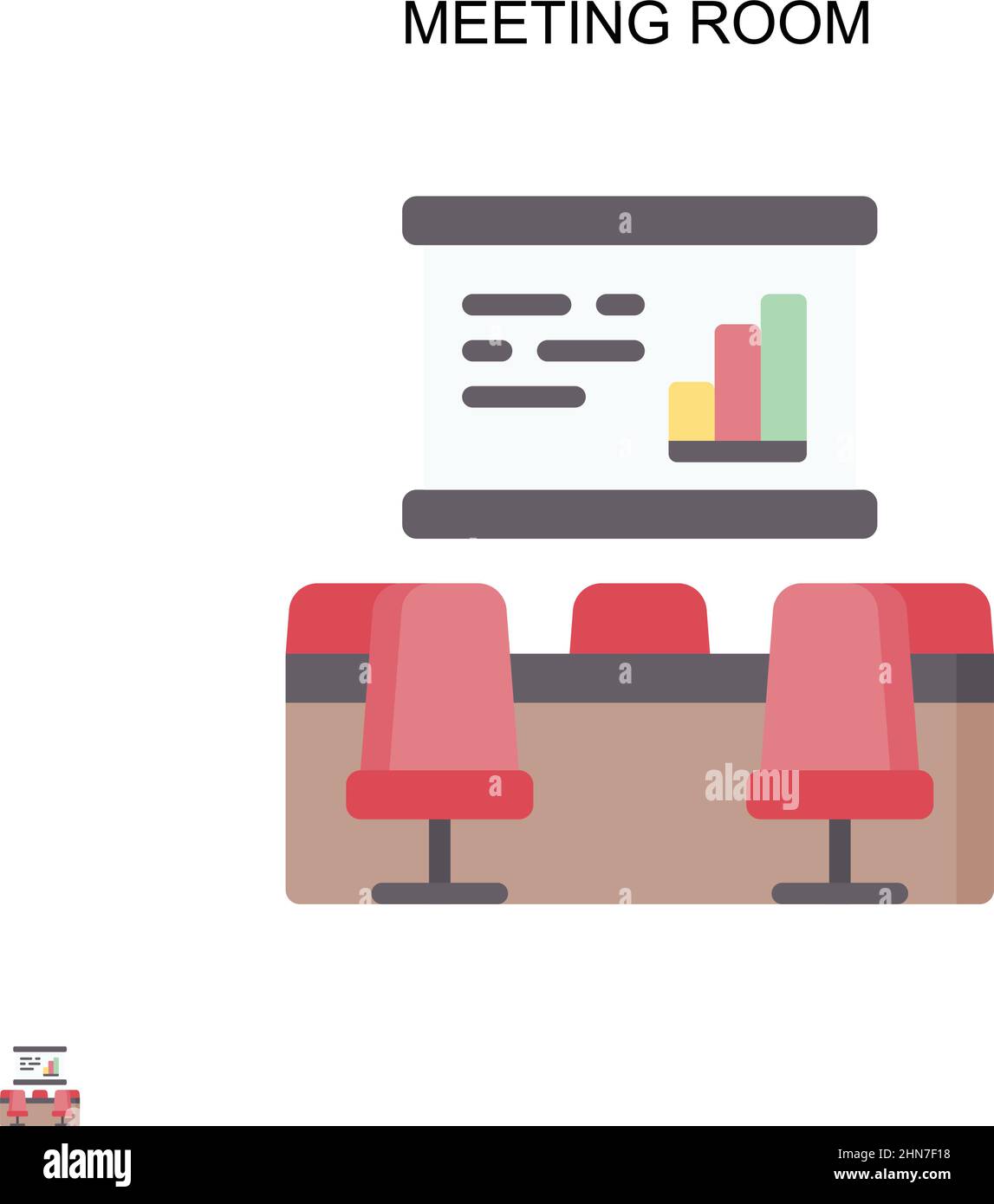 Meeting room Simple vector icon. Illustration symbol design template ...