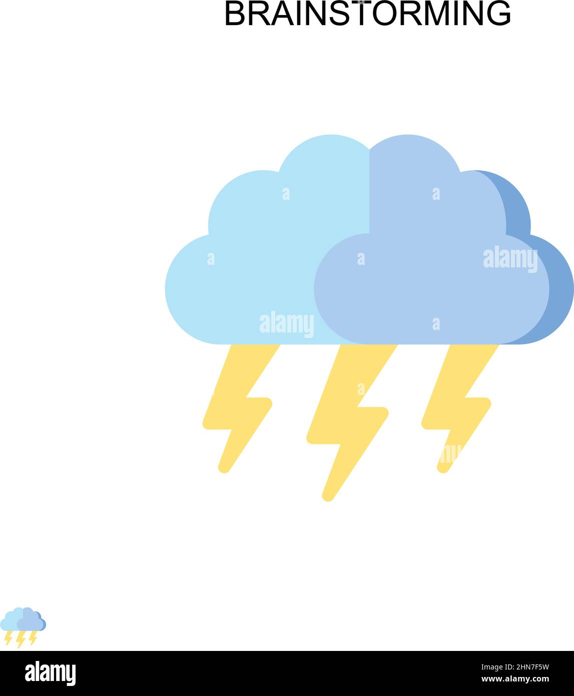 Brainstorming Simple vector icon. Illustration symbol design template ...