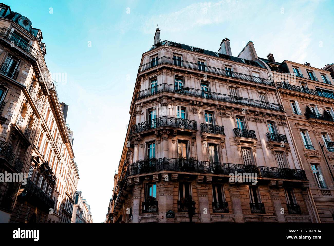 Low angle shot of the beautiful architecture of Paris Stock Photo - Alamy