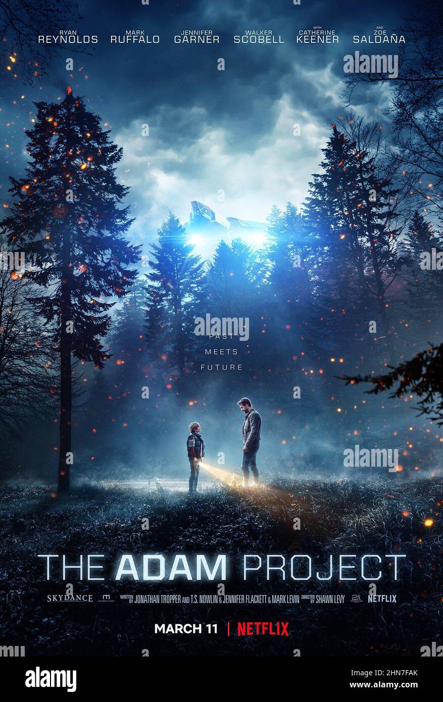 THE ADAM PROJECT, US poster, from left: Walker Scobell, Ryan Reynolds ...