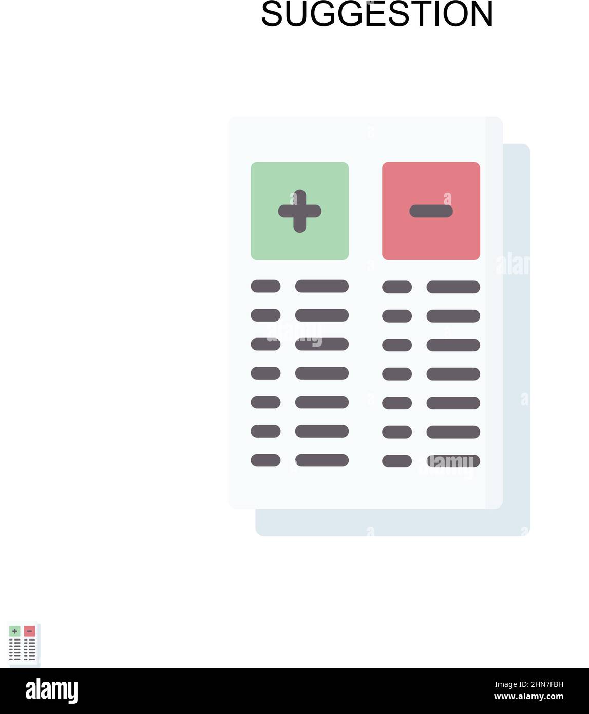 Suggestion Simple vector icon. Illustration symbol design template for ...