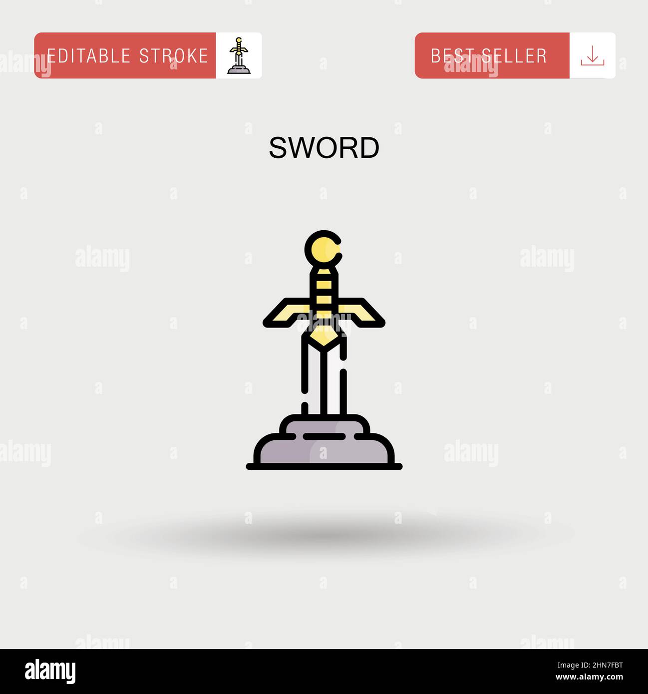 Sword Simple vector icon Stock Vector Image & Art - Alamy