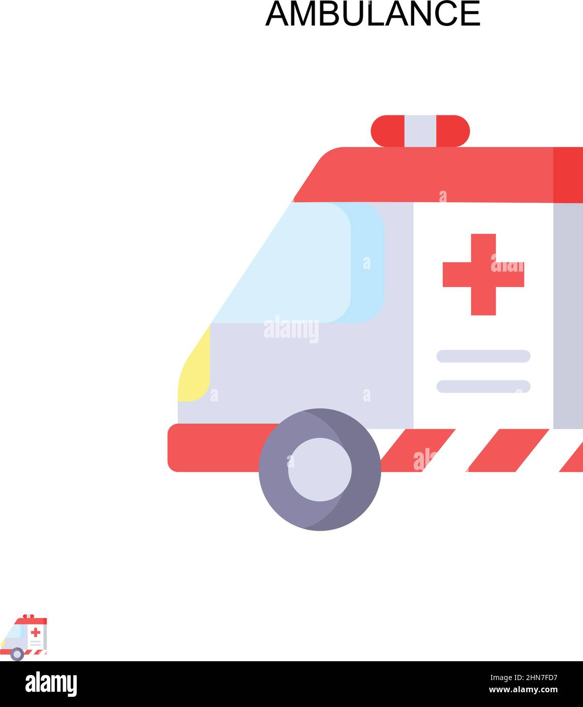 Ambulance Simple vector icon. Illustration symbol design template for ...
