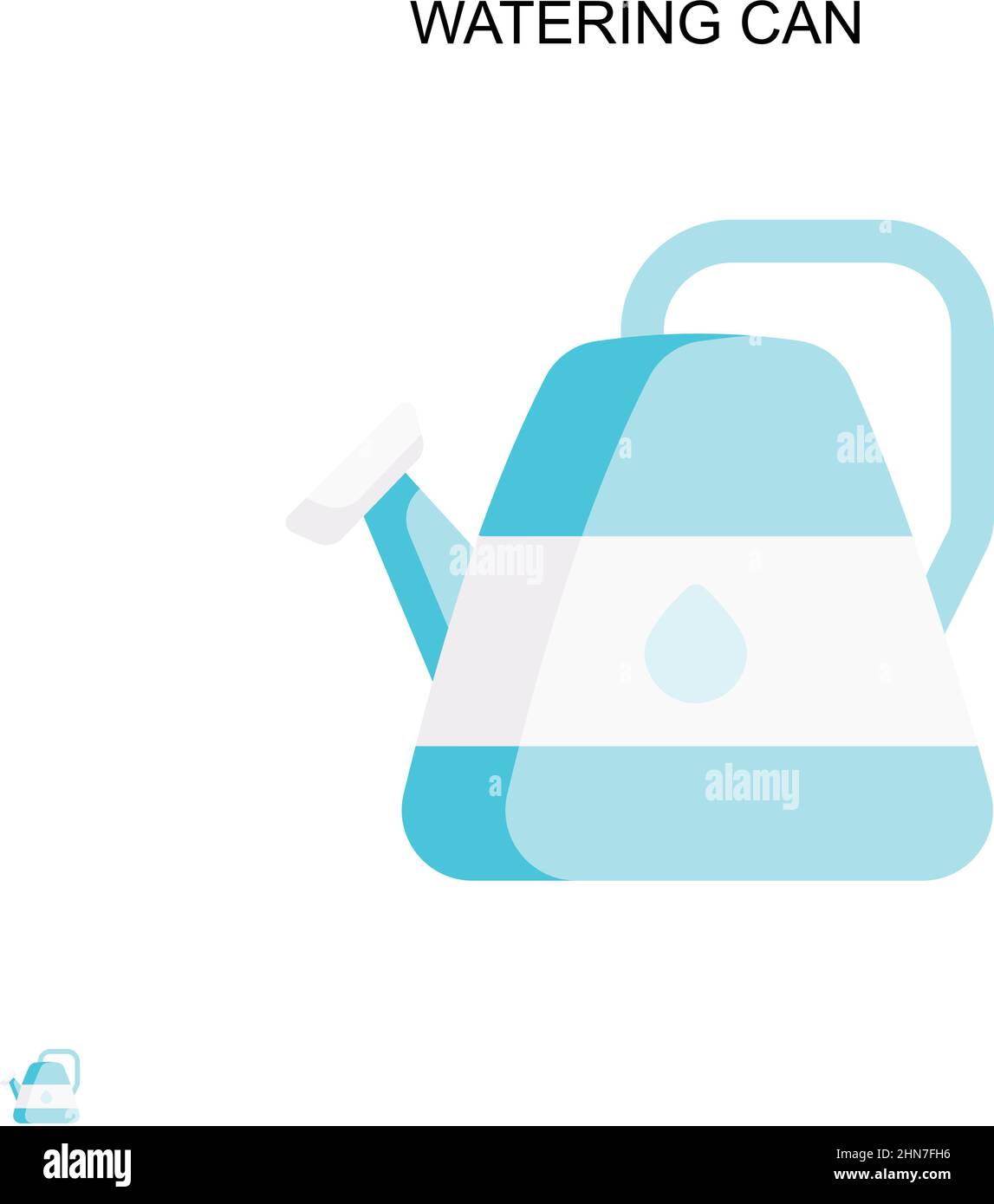 Watering can Simple vector icon. Illustration symbol design template ...