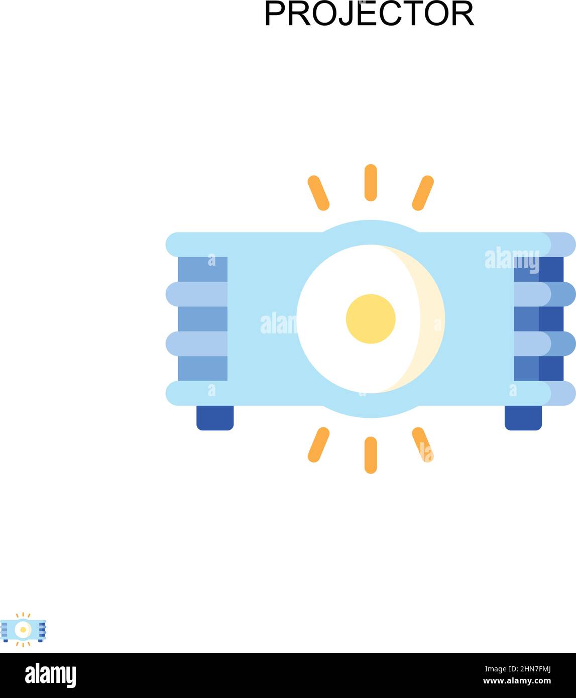 Projector Simple vector icon. Illustration symbol design template for ...