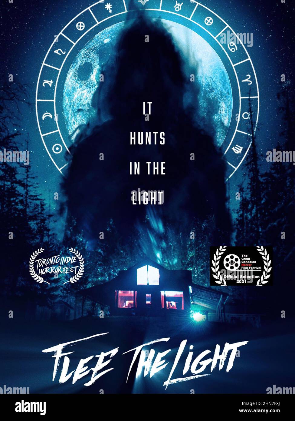 FLEE THE LIGHT, poster, 2021. © Breaking Glass Pictures / Courtesy ...