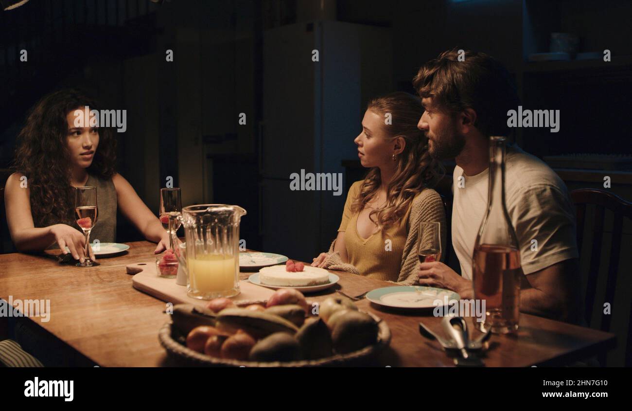 HELP, from left: Emily Redpath, Sarah Alexandra Marks, Louis James ...