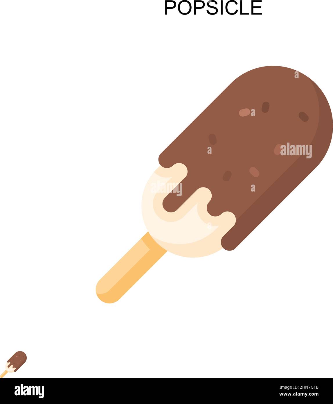Popsicle Simple vector icon. Illustration symbol design template for ...